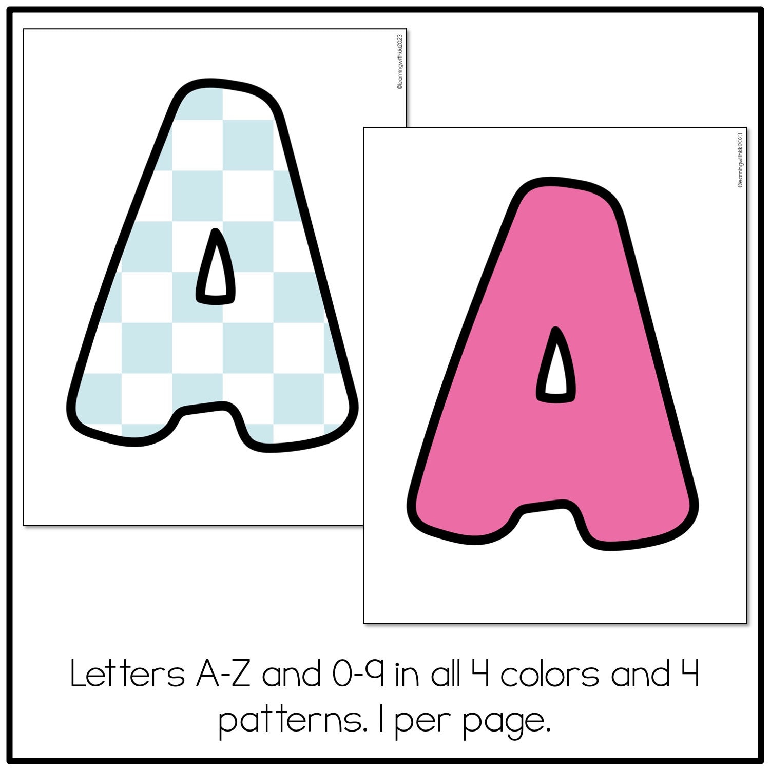 Happy Brights Bulletin Board Letters | A - Z, Letters and Numbers ...