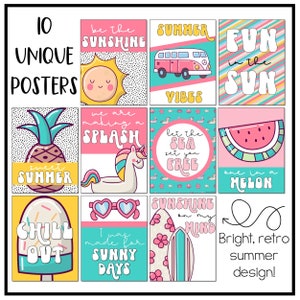 Summer Classroom Posters | Classroom Decor | Retro - Etsy