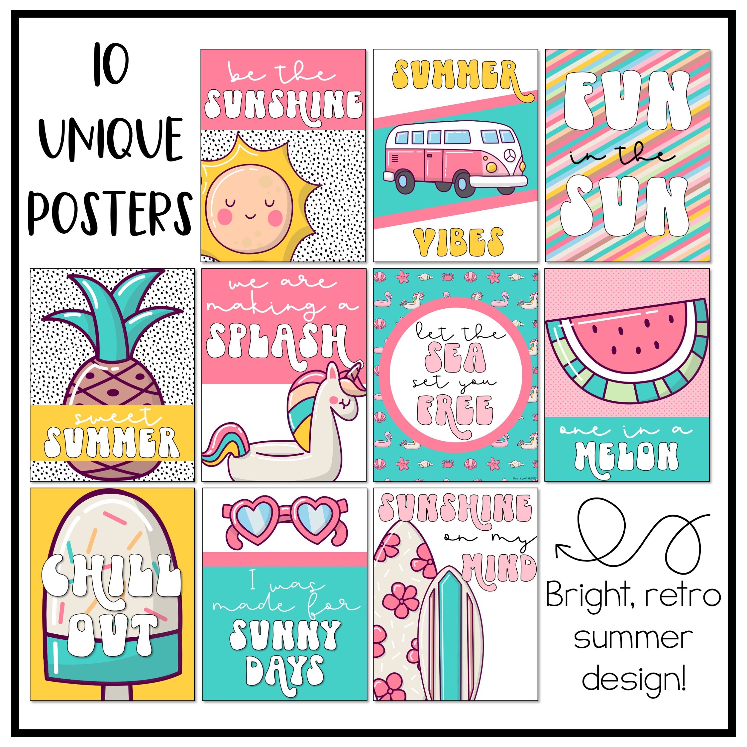 Summer Classroom Posters Classroom Decor Retro - Etsy Canada
