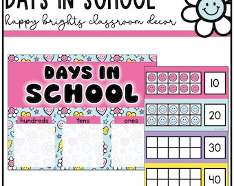 Retro Pastel Birthday Display Happy Classroom Decor - Etsy