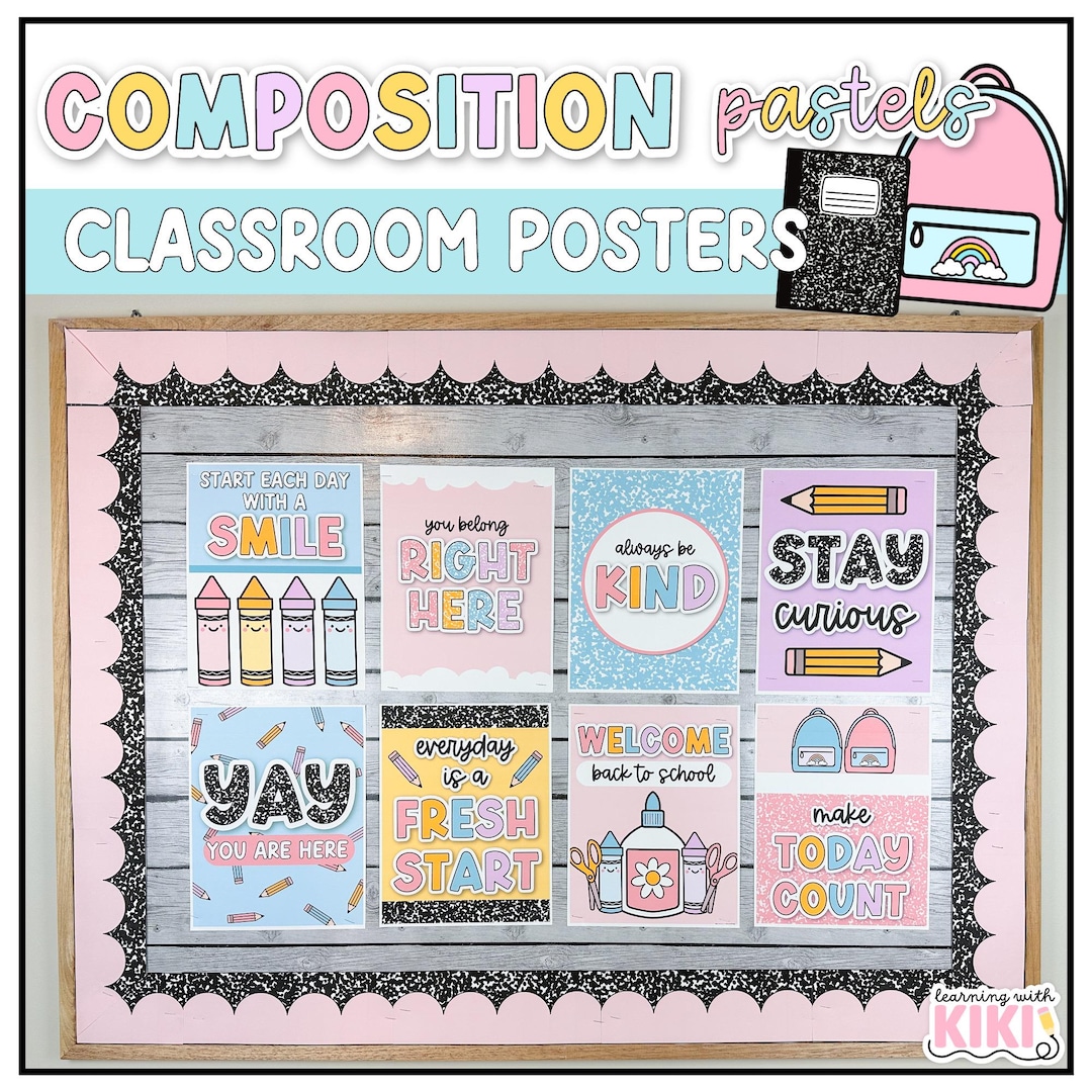 Back to School Classroom Posters | Classroom Decor | Composition ...