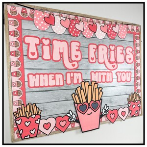 Valentine's Day Bulletin Board Kit | Classroom Decor | Retro | Fries ...