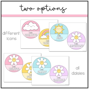 Pastel Affirmation Station | Classroom Decor | Mirror | Cloud - Etsy