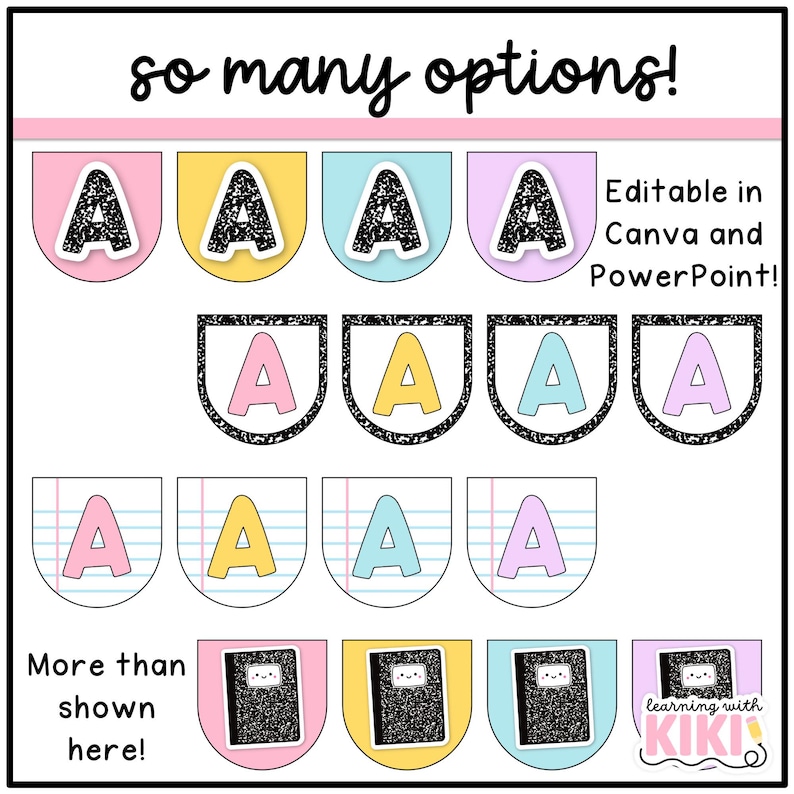 Composition Notebook Banner | Editable | Welcome Banner | Classroom ...