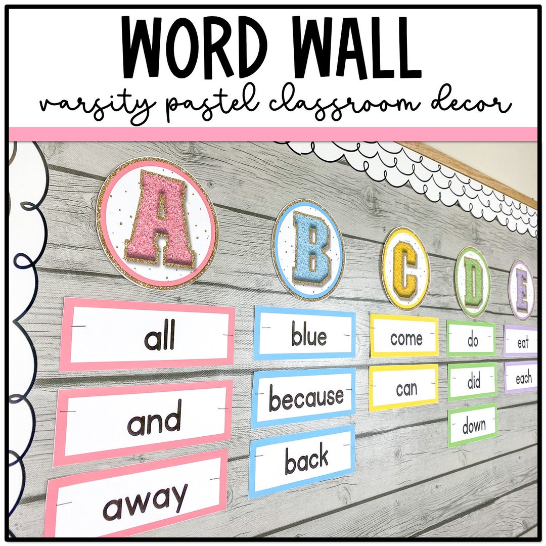 Retro Pastel Classroom Posters | Varsity Patch - Etsy