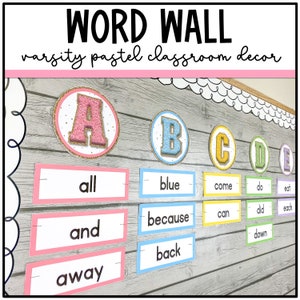 Retro Pastel Classroom Posters | Varsity Patch - Etsy