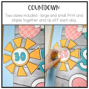 Summer Bulletin Board Kit | Classroom Decor | Retro | Countdown to ...