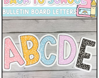 Retro Classroom Decor, A-Z Bulletin Board Letters, Punctuation, and ...