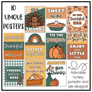 Thanksgiving Classroom Posters, Classroom Decor - Etsy