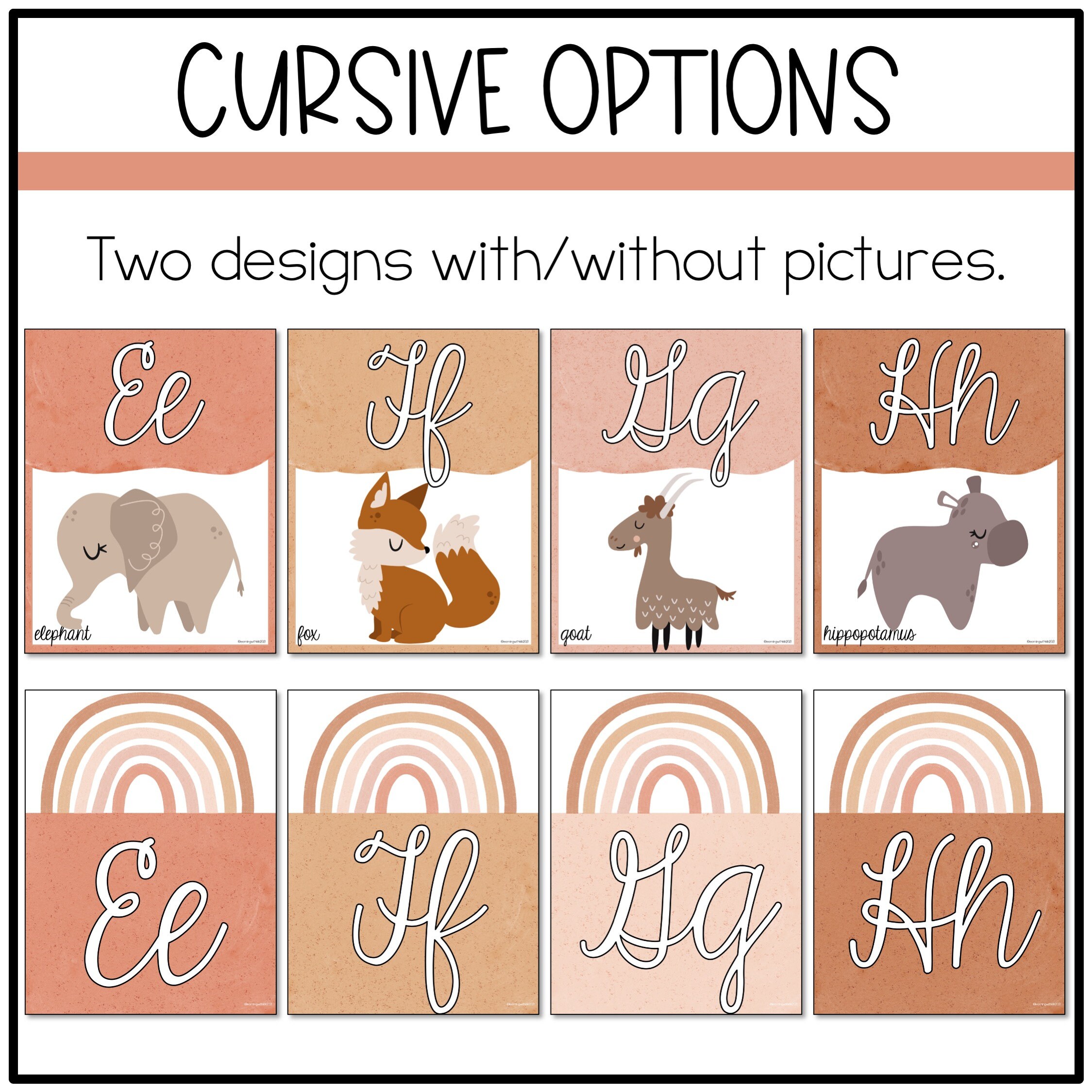 BOHO NEUTRALS Alphabet Posters Boho Rainbow Classroom Decor - Etsy Canada