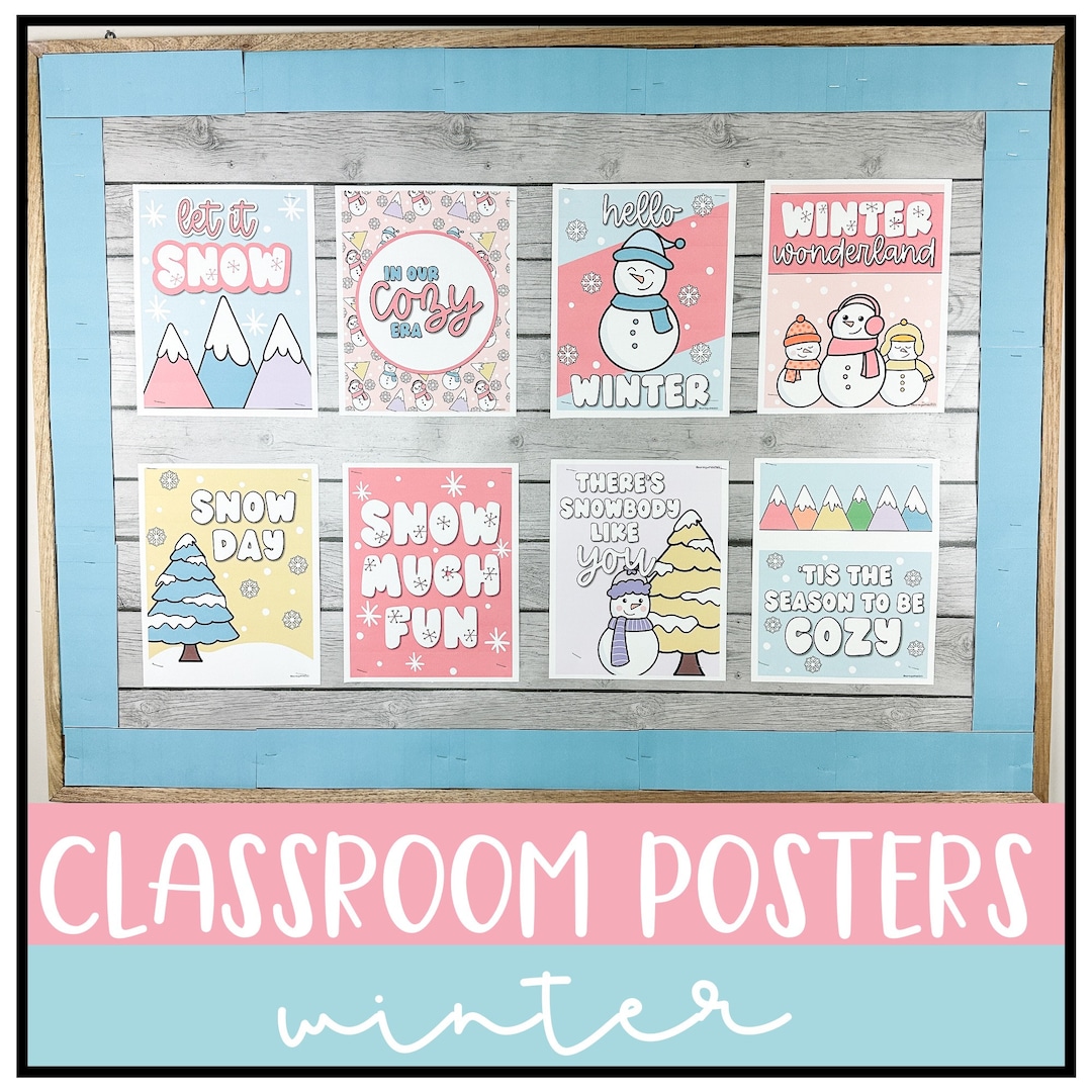 Winter Classroom Posters, Classroom Decor - Etsy