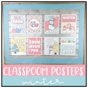 Winter Classroom Posters, Classroom Decor - Etsy Canada