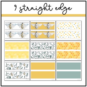 Bee Bulletin Board Borders | Botanical | Greenery | Bumble Bee ...