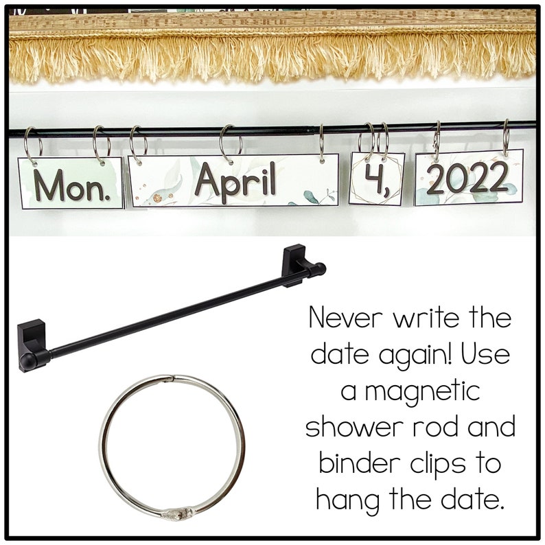 Eucalyptus and Gold Flip Calendar Botanical - Etsy