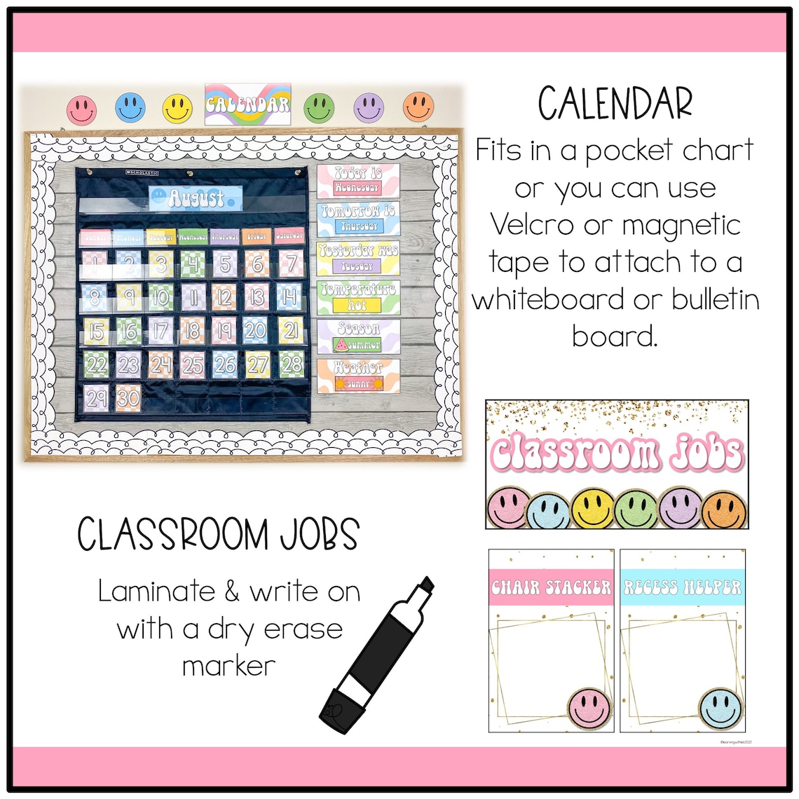 Retro Pastel Classroom Decor Bundle Editable - Etsy Australia