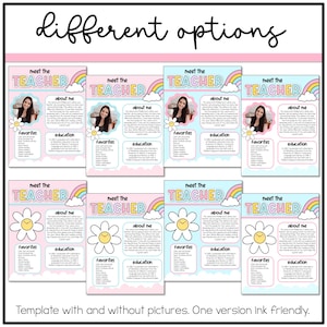 Pastel Meet the Teacher Template | Pastel Dreams Classroom Decor - Etsy