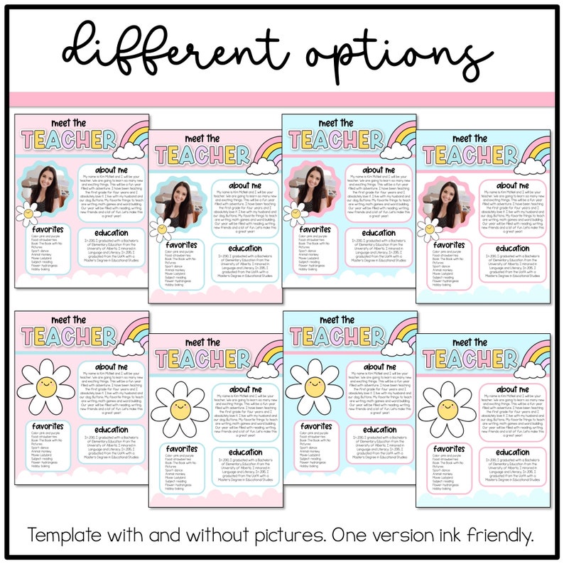 Pastel Meet the Teacher Template | Pastel Dreams Classroom Decor - Etsy