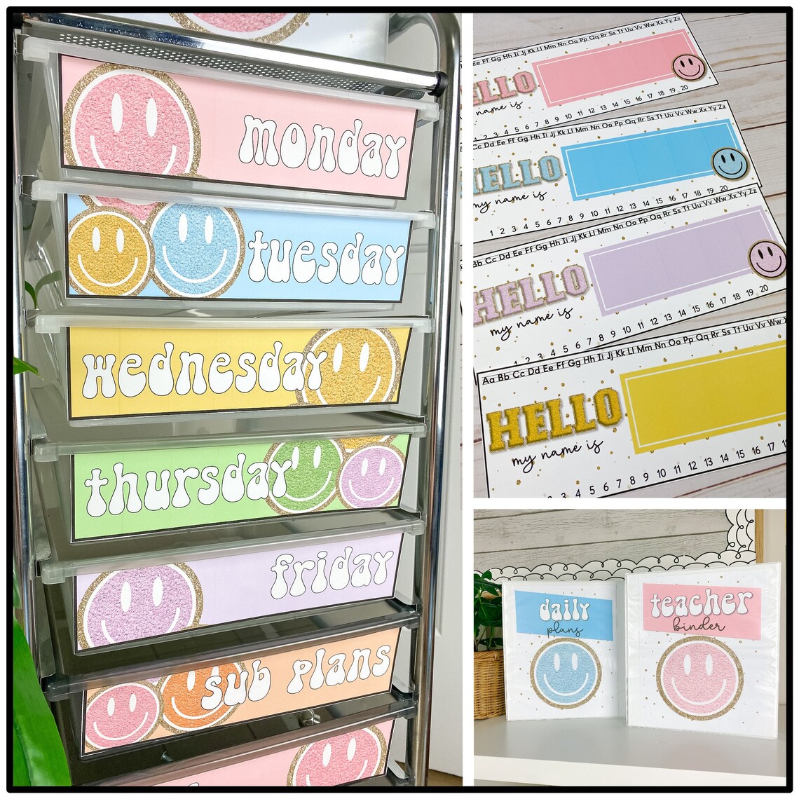 Retro Pastel Classroom Decor Bundle Editable - Etsy
