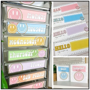 Retro Pastel Classroom Decor Bundle | Editable - Etsy