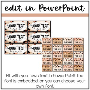 Modern Leopard Teacher Toolbox Labels, Cheetah Classroom Decor ...