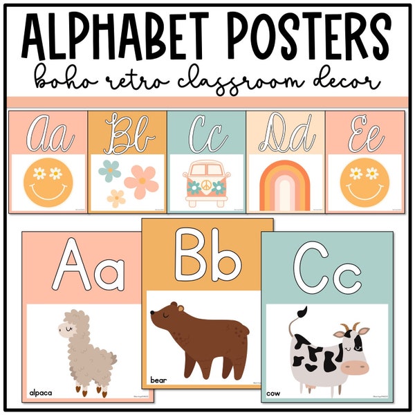 Retro Alphabet - Etsy