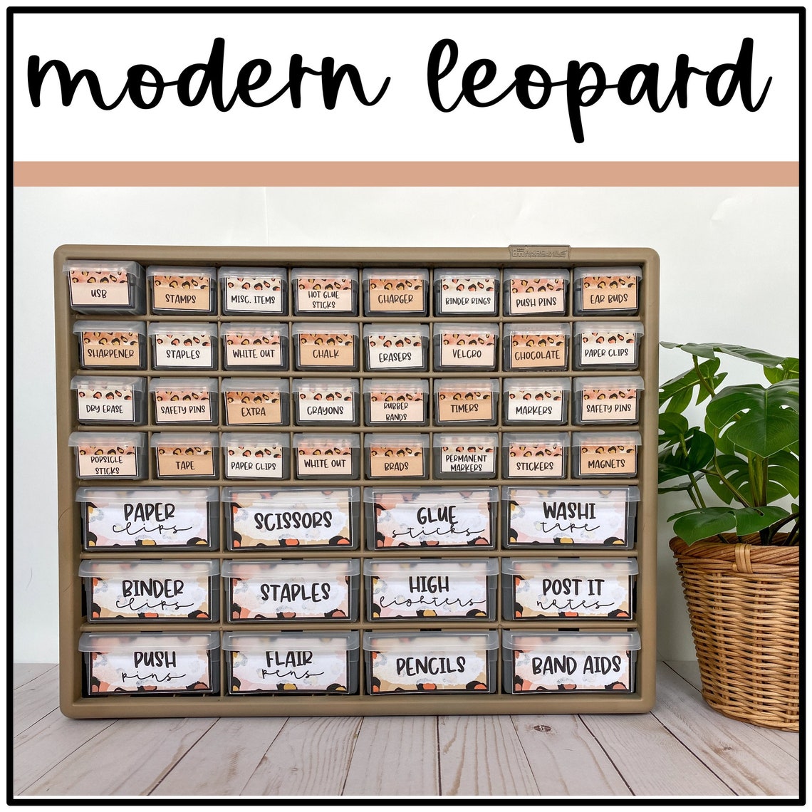 MODERN LEOPARD Classroom Decor Bundle Editable Cheetah - Etsy