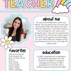 Pastel Meet the Teacher Template | Pastel Dreams Classroom Decor - Etsy
