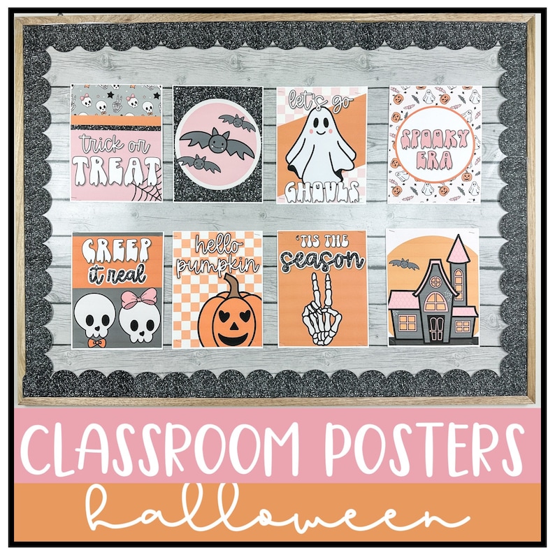 Halloween Classroom Posters, Classroom Decor - Etsy