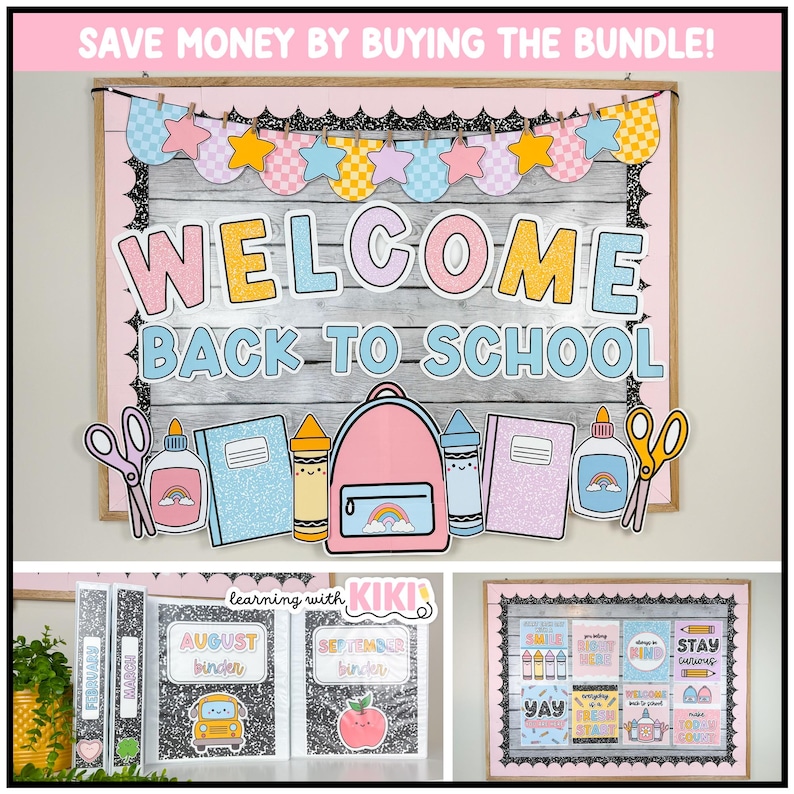 Composition Notebook Classroom Decor Bundle | Editable | Theme | Pastel ...