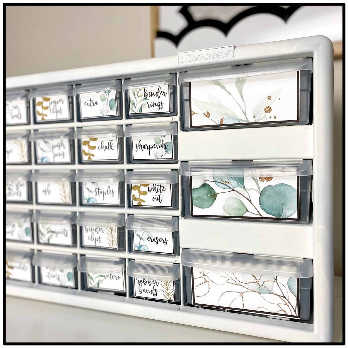 Eucalyptus and Gold Teacher Toolbox Labels Botanical - Etsy