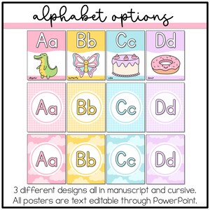 Pastel Dreams Alphabet Posters | Calm Classroom Decor - Etsy