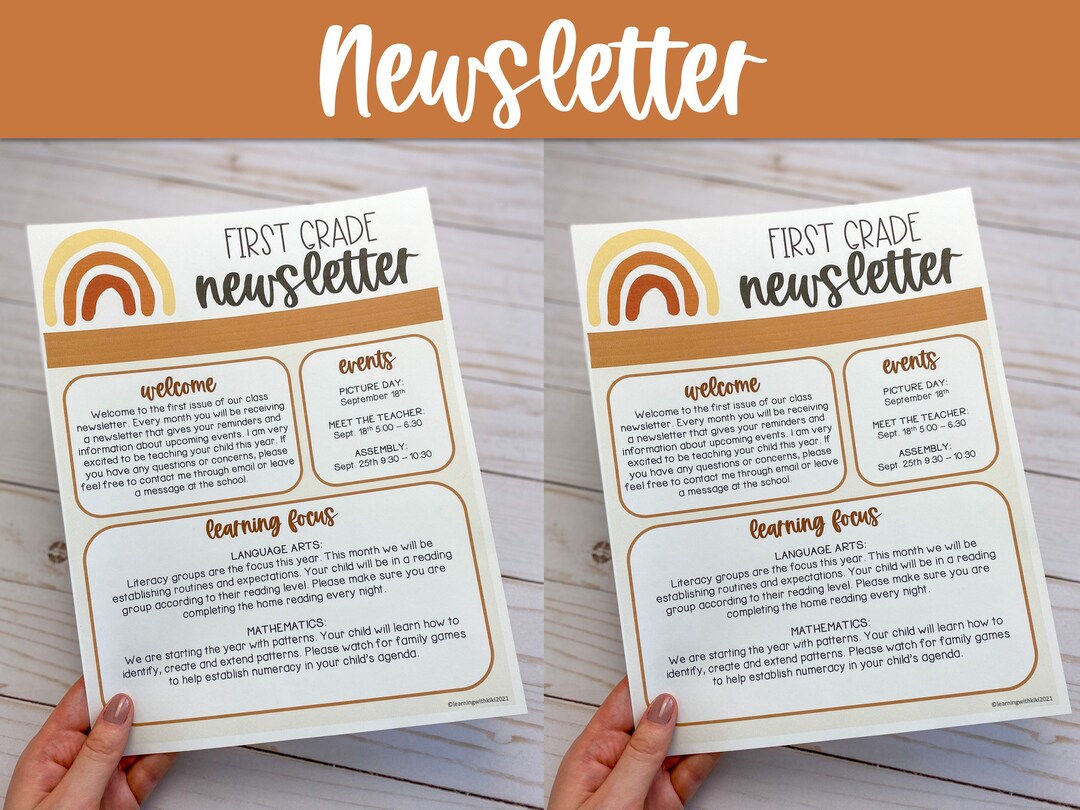 MODERN BOHO Classroom Newsletter Desert Neutral Classroom Decor - Etsy