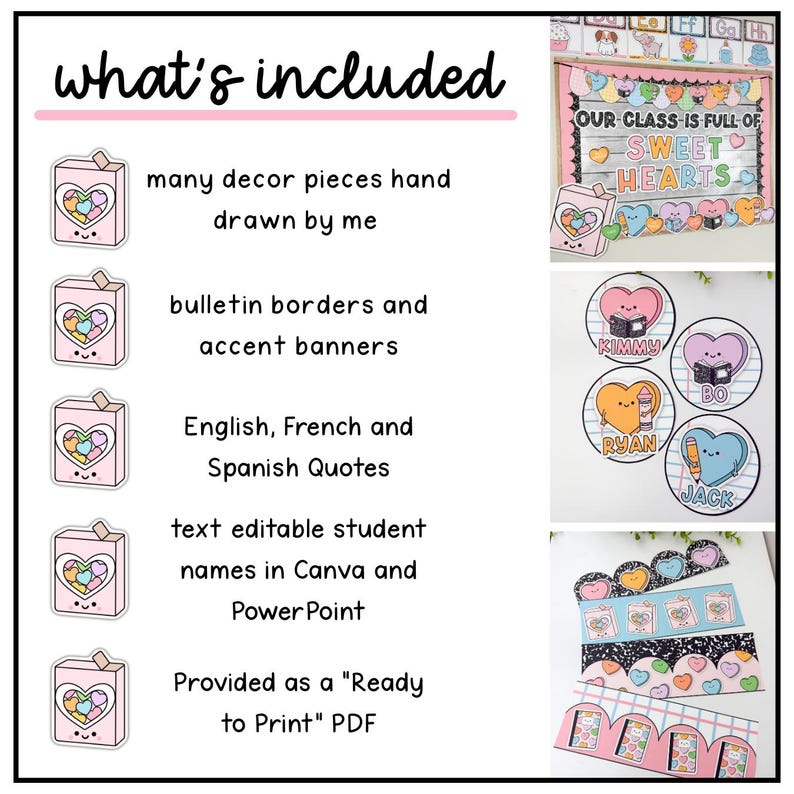 Valentine's Day Bulletin Board Kit | Composition Notebook Decor ...