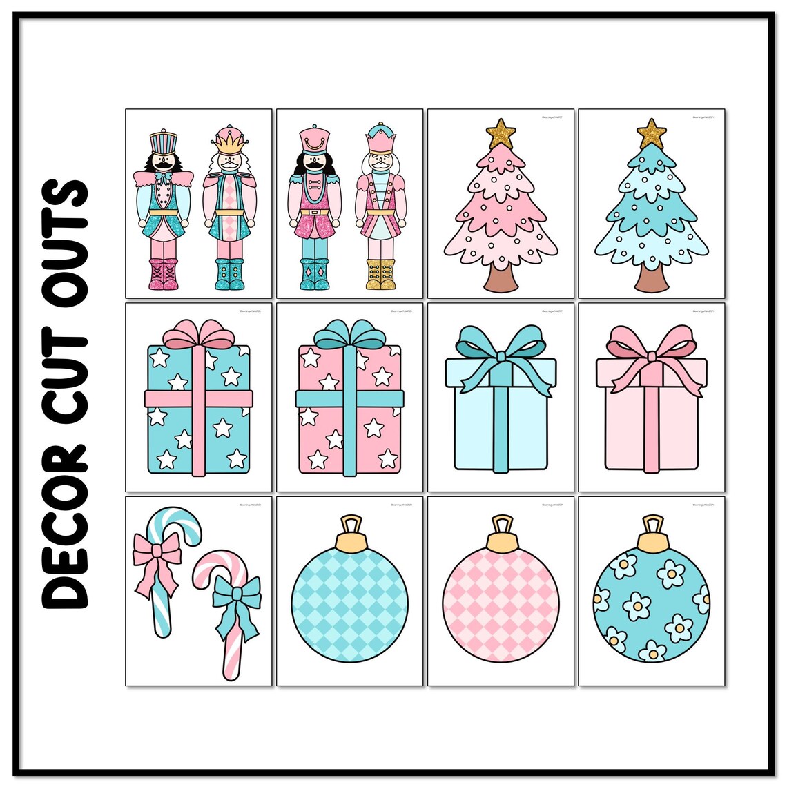Christmas Pink Bulletin Board Kit, Pinkmas Nutcracker Classroom Decor ...