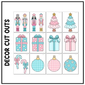 Christmas Pink Bulletin Board Kit, Pinkmas Nutcracker Classroom Decor ...