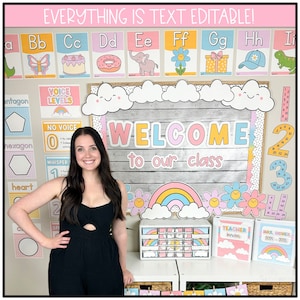 Pastel Dreams Decor Bundle | Editable | Theme | Rainbow Cloud ...