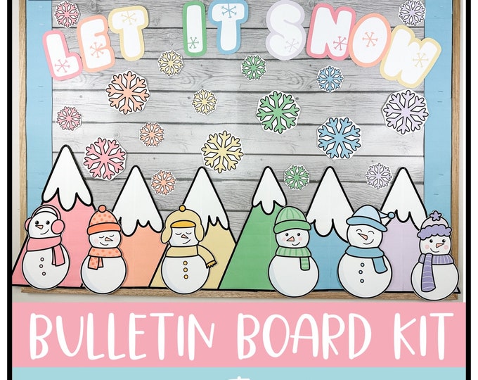 Let It Snow Winter Bulletin Board Set for School, Home, or Church - Etsy
