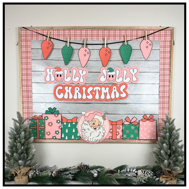 Christmas Bulletin Board Kit Classroom Decor Retro - Etsy