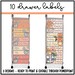 Retro 10 Drawer Rolling Cart Label, Retro Cart Labels, Groovy Classroom ...