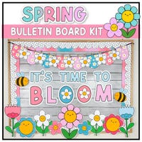 Bunny Bulletin Board Kit, Easter Bulletin Board Kit | Spring Classroom ...