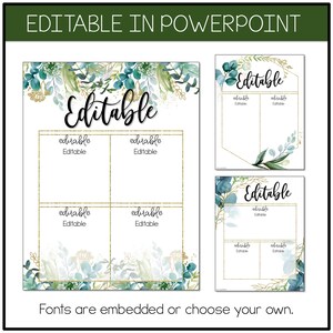 Eucalyptus and Gold Classroom Decor | Classroom Newsletter - Etsy