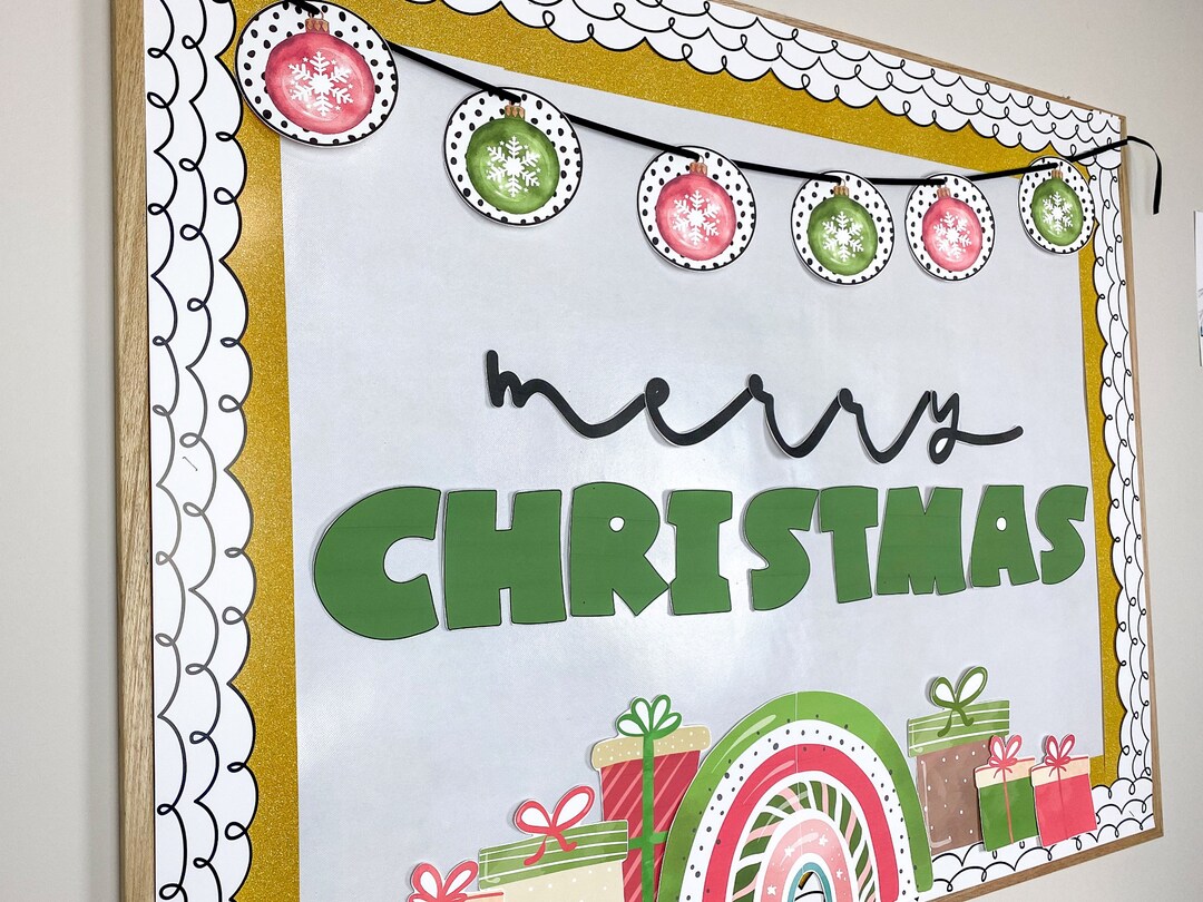 Christmas Bulletin Board | Boho Rainbow | Ideas - Etsy