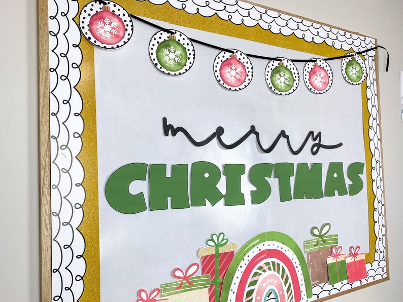 Christmas Bulletin Board Boho Rainbow Ideas - Etsy