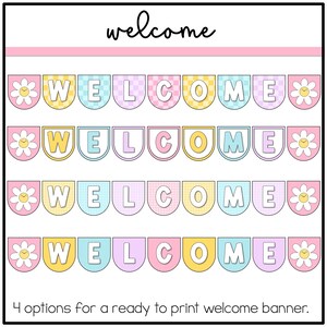 Pastel Banner | Bunting | Bulletin Board | Cloud Classroom Decor - Etsy