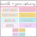 Classroom Calendar Display Pocket Chart Pastel Dreams Editable ...
