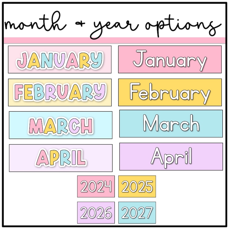 Classroom Calendar Display | Pocket Chart | Pastel Dreams | Editable ...