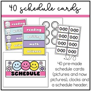 Happy Brights Classroom Decor, Classroom Schedule, Bright - Etsy