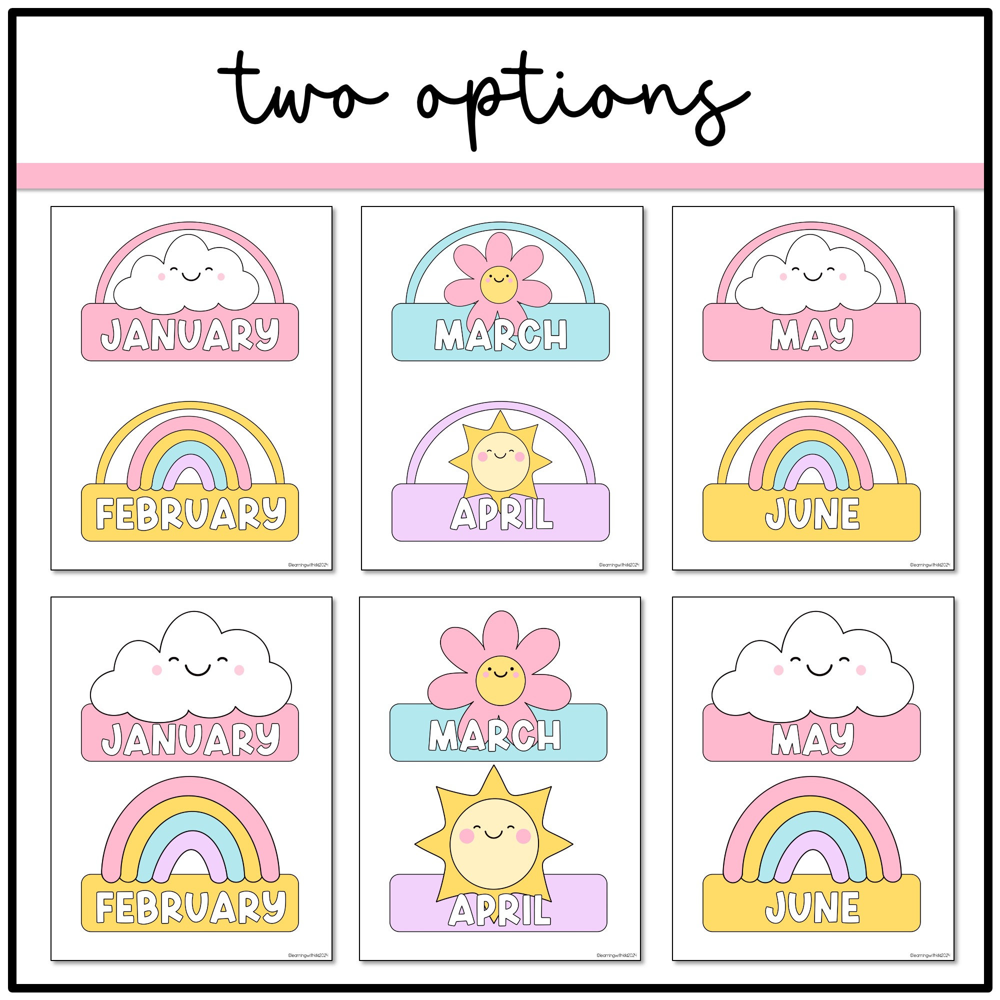Pastel Birthday Display | Bulletin Board | Cloud Classroom Decor - Etsy