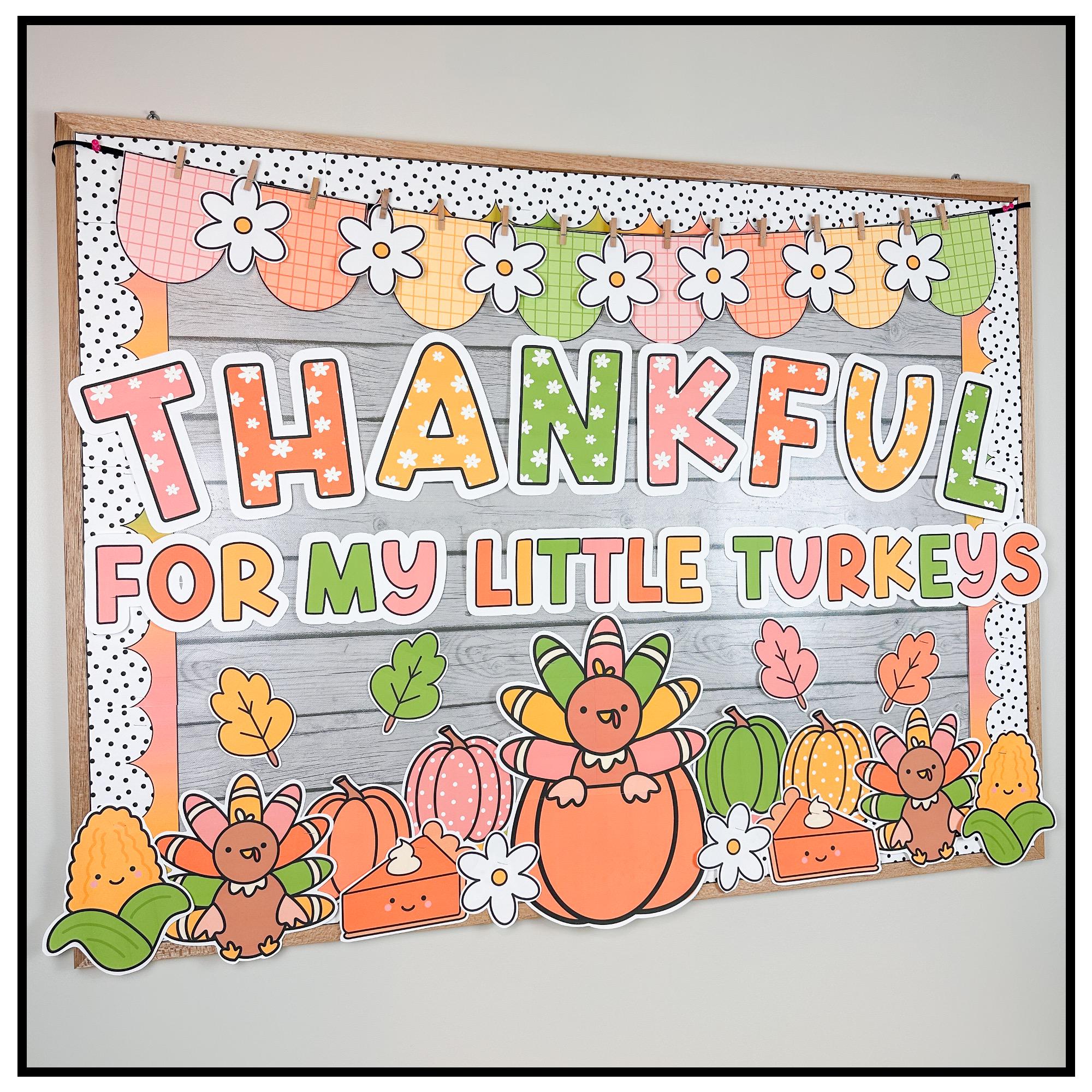Thanksgiving Bulletin Board Kit, Classroom Decor, November Bulletin ...