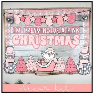 Pink Christmas Classroom Decor Bundle, Bulletin Board, Posters ...